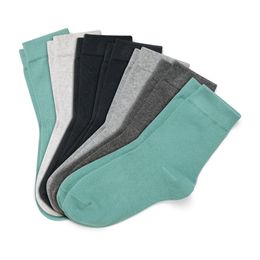 Tchibo - 7 Paar Socken - Damen - Gr. 39-42 - dunkelgrau