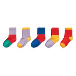 Tchibo - 5 Paar Socken - Gr. 31-34 - mehrfarbig
