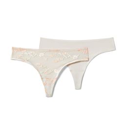 Tchibo - 2 Magic-Cut-Braziltangas - Damen - Gr. M - wei&szlig;