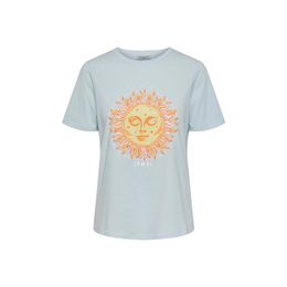 Tchibo - T-Shirt mit Print - Gr. XL - hellblau