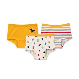 Tchibo - 3 Pantys - M&auml;dchen - Gr. 122/128 - wei&szlig;/gestreift