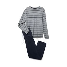Tchibo - Pyjama - Herren - Gr. L - dunkelblau/gestreift