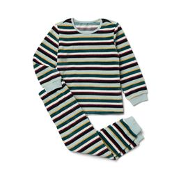 Tchibo - Kinder-Nicki-Pyjama - Jungen - Gr. 98/104 - gr&uuml;n/gestreift