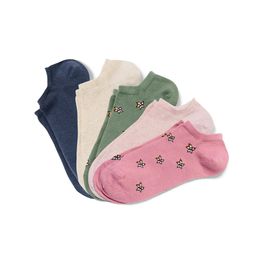 Tchibo - 5 Paar Sneakersocken - Damen - Gr. 35-38 - mehrfarbig