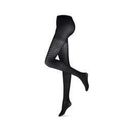 Tchibo - Trendstrumpfhose - Damen - Gr. L - schwarz