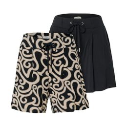 Tchibo - 2 Jerseyshorts - Damen - Gr. XXL - schwarz/print