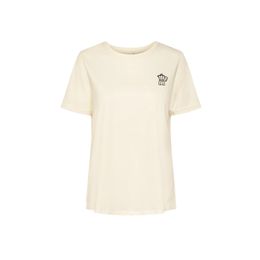 Tchibo - T-Shirt &raquo;roasted.&laquo; mit Stickerei - Damen - Gr. M - wei&szlig;