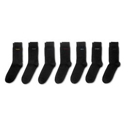 Tchibo - 7 Paar Socken mit Wochentagen - Herren - Gr. 41-43 - schwarz