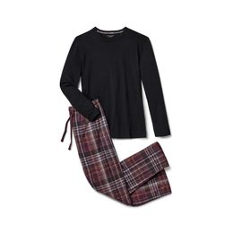 Tchibo - Pyjama - Herren - Gr. L - schwarz/kariert