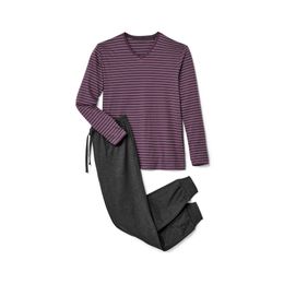 Tchibo - Pyjama - Herren - Gr. XXL - anthrazit/gestreift