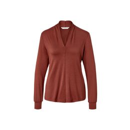 Tchibo - Blusenshirt mit V-Ausschnitt - Damen - Gr. M - braun