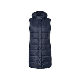 Tchibo - Lange Steppweste mit Kapuze - Damen - Gr. 40 - dunkelblau