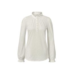 Tchibo - Langarmshirt mit R&uuml;schen - Damen - Gr. XL - wei&szlig;