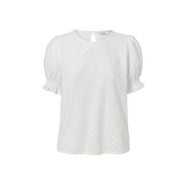 Tchibo - Blusenshirt mit Lochstickerei - Damen - Gr. 38 - wei&szlig;