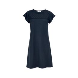 Tchibo - Jerseykleid mit Lochstickerei - Damen - Gr. L - dunkelblau