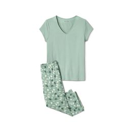 Tchibo - 3/4-Pyjama - Damen - Gr. S - gr&uuml;n
