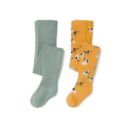 Tchibo - 2 Kinder-Thermostrumpfhosen - Kinder - Gr. 98/104 - gelb/jacquard