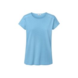 Tchibo - Shirt aus Leinenmix - Damen - Gr. S - hellblau