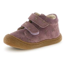 Lauflernschuh Naturino "Cocoon Wide", Baby, Gr. 23, pflaume, Veloursleder, Schuhe Lauflernschuh, Barfu&szlig;schuh, Klettschuh in weiter Form, Gr&ouml;&szlig;enschablone zum Download