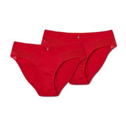 Tchibo - 2 Slips - Damen - Gr. L - rot