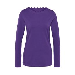 Tchibo - Shirt mit Wellenkante - Damen - Gr. L - lila