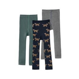 Tchibo - 3 Kinder-Thermoleggings - Baby - Gr. 86/92 - dunkelblau/jacquard