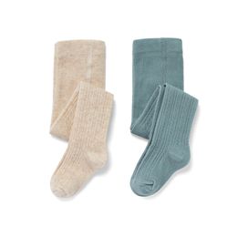 Tchibo - 2 Paar Baby-Strumpfhosen - Baby - Gr. 62/68 - blau