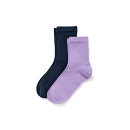 Tchibo - 2 Paar Ripp-Socken - Damen - Gr. 39-42 - dunkelblau