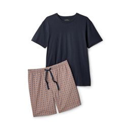 Tchibo - Shorty-Pyjama-Set - Herren - Gr. L - dunkelblau/paisley