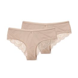 Tchibo - 2 Brazilslips - Damen - Gr. L - beige