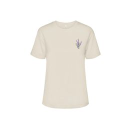 Tchibo - T-Shirt mit Print - Damen - Gr. M - creme