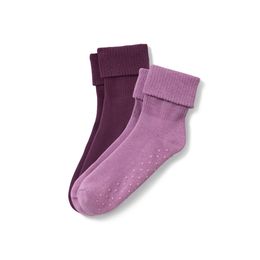 Tchibo - 2 Paar Stoppersocken - Damen - Gr. 39-42 - dunkellila