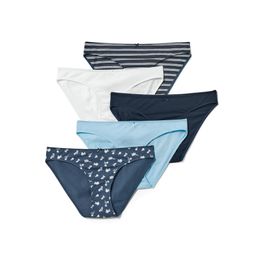 Tchibo - 5 Slips - Damen - Gr. M - dunkelblau