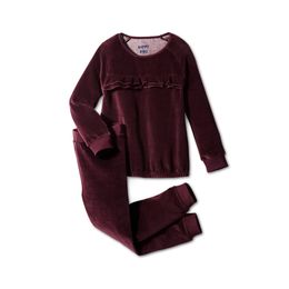 Tchibo - Nicki-Pyjama - Kinder - Gr. 122/128 - dunkelrosa