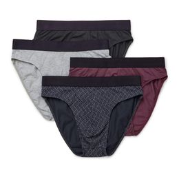 Tchibo - 4 Slips - Herren - Gr. Xl/7 - anthrazit/print