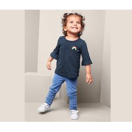 Tchibo - Streifen-Shirt - M&auml;dchen - Gr. 122/128 - wei&szlig;/gestreift