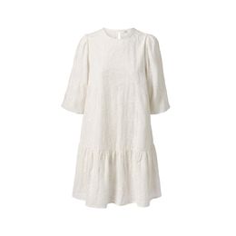 Tchibo - Webkleid mit Stickerei - Damen - Gr. 36 - creme