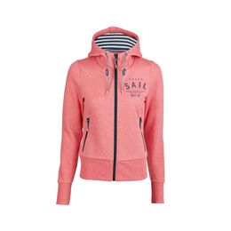 Tchibo - Sweatjacke mit Kapuze - Damen - Gr. XL - koralle