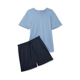 Tchibo - Shorty-Pyjama-Set - Herren - Gr. S - dunkelblau/paisley