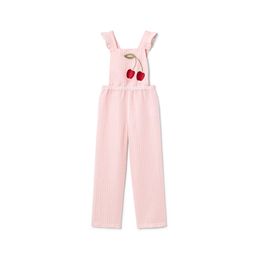 Tchibo - Jumpsuit mit Leinen - Baby - Gr. 86/92 - wei&szlig;/kariert