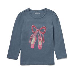 Tchibo - Kinder-Langarmshirt mit Puff&auml;rmeln - Baby - Gr. 86/92 - blau