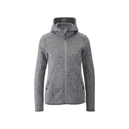 Tchibo - Kapuzen-Strickfleecejacke - Damen - Gr. L - grau