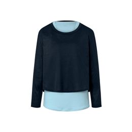 Tchibo - 2-in-1-Langarm-Sportshirt - Damen - Gr. S - hellblau