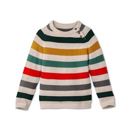 Tchibo - Feinstrickpullover - Kinder - Gr. 110/116 - creme/gestreift