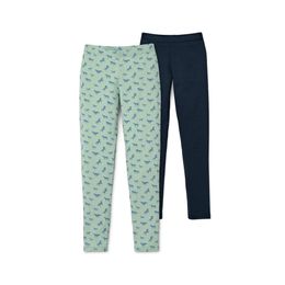 Tchibo - 2 Leggings - M&auml;dchen - Gr. 158/164 - dunkelblau/print