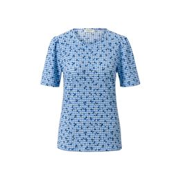 Tchibo - Blusenshirt mit Alloverprint - Damen - Gr. 40 - blau/kariert