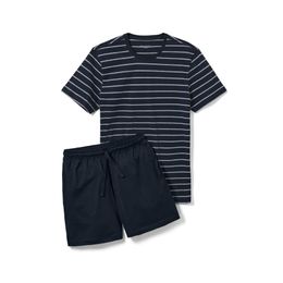 Tchibo - Shorty-Pyjama - Herren - Gr. M - dunkelblau/gestreift