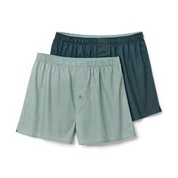 Tchibo - 2 Web-Boxershorts - Herren - Gr. M/5 - petrol/print