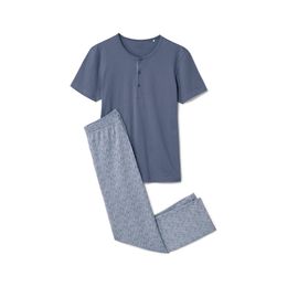 Tchibo - Pyjama - Herren - Gr. M - hellblau/paisley