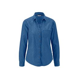 Tchibo - Jeansbluse - Damen - Gr. 36 - wei&szlig;/gepunktet